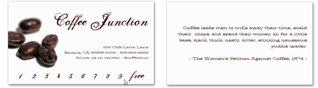 Mẫu thiết kế card visit coffee | Chuyên in cardvisit nhanh, giá rẻ tại ...